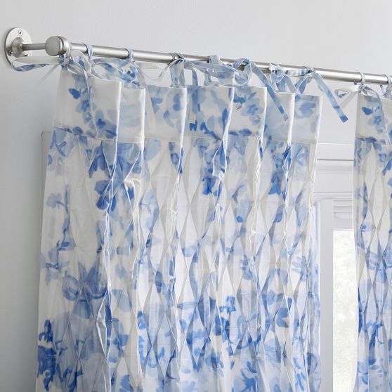 LoveShackFancy Garden Damask Smocked Curtain | Pottery Barn Teen