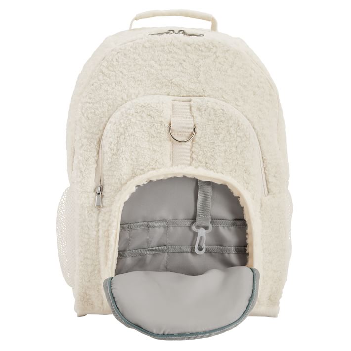 Gear-Up Cream Solid Cozy Sherpa Backpack | Pottery Barn Teen