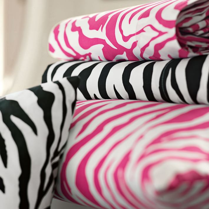 Funky Zebra Organic Girls Sheets | Sale | Pottery Barn Teen