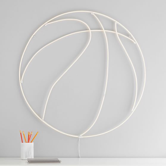 Neon Basketball Light | Pottery Barn Teen