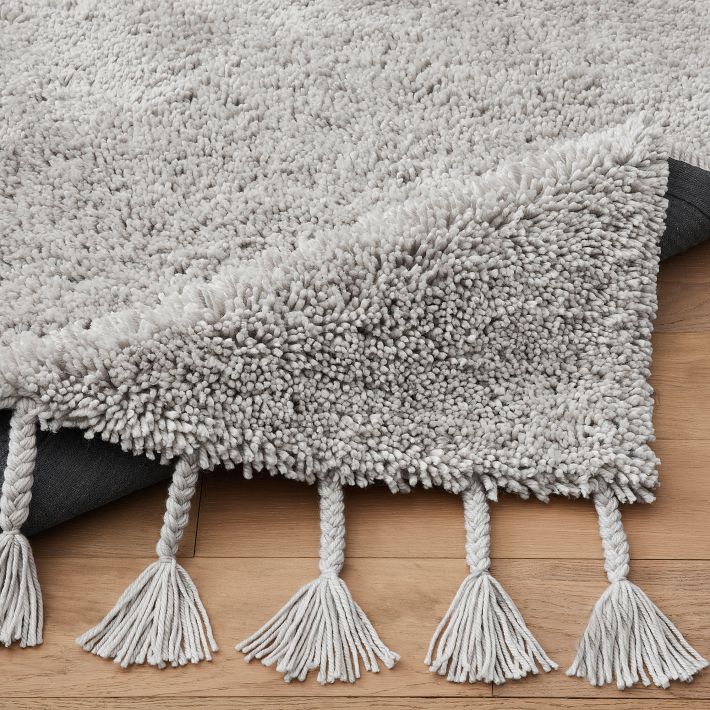 Tassel Performance Rug - Gray | Pottery Barn Teen