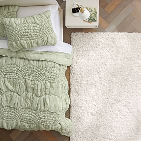 Cream Puff Microfiber Quilt - Sage | Pottery Barn Teen