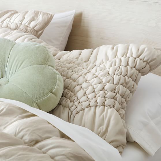 Cream Puff Microfiber Quilt - Sage | Pottery Barn Teen