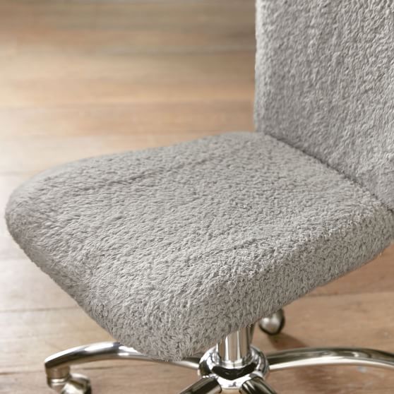 Sherpa Airgo Swivel Desk Chair - Light Gray | Pottery Barn Teen