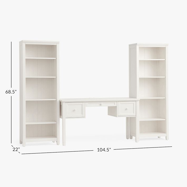 Beadboard Smart™ Small Space Storage Desk & Bookcase Set | Pottery Barn ...