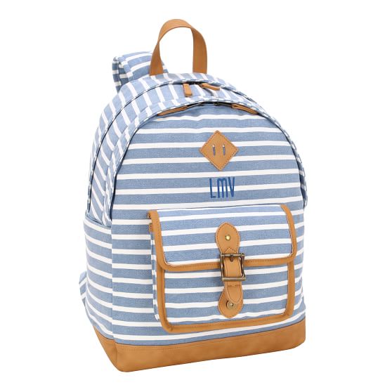 Light Blue Stripe Teen Backpack | Pottery Barn Teen