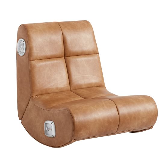 Faux Leather Caramel Mini Gaming Chair | Pottery Barn Teen