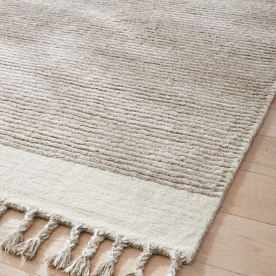 Undyed Wool Skinny Stripe Rug | Pottery Barn Teen