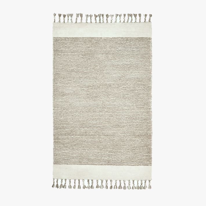 Undyed Wool Skinny Stripe Rug | Pottery Barn Teen