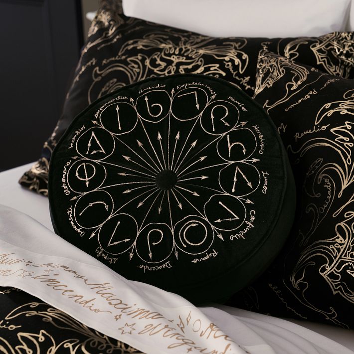 Harry Potter™ Velvet Round Spells Pillow | Pottery Barn Teen