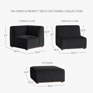 The Emily & Merritt Riley Sectional Sofa | Teen Sofa | Pottery Barn Teen