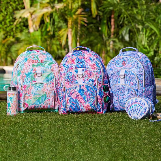 Lilly Pulitzer Via Flora Backpack and Slim Water Bottle Bundle ...