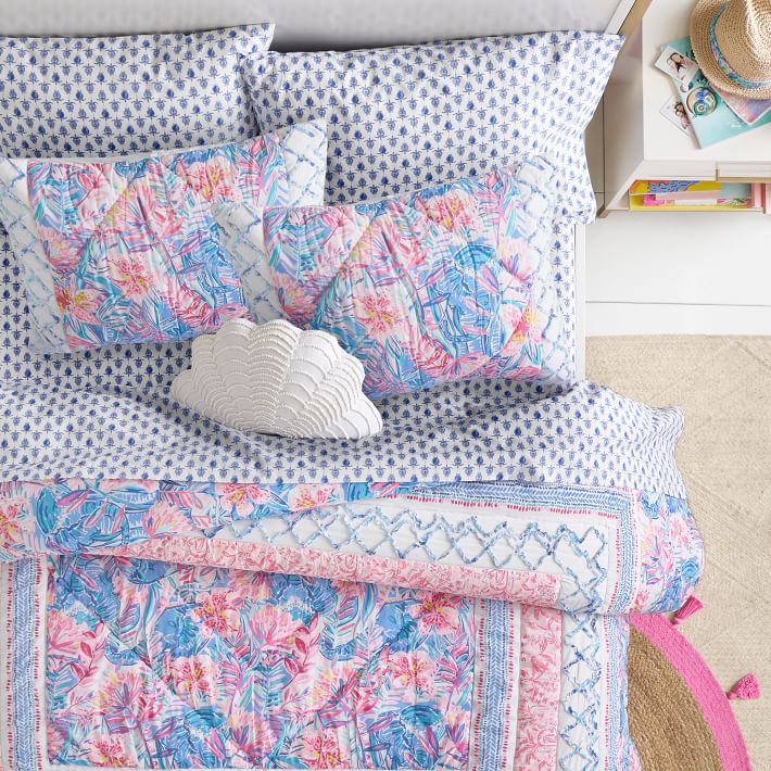 Lilly Pulitzer Patchwork Girls Quilt | Pottery Barn Teen