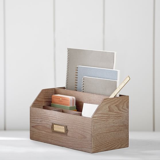 Classic Wooden Desk Accessories - All-In-One Sectional | Desk Decor ...