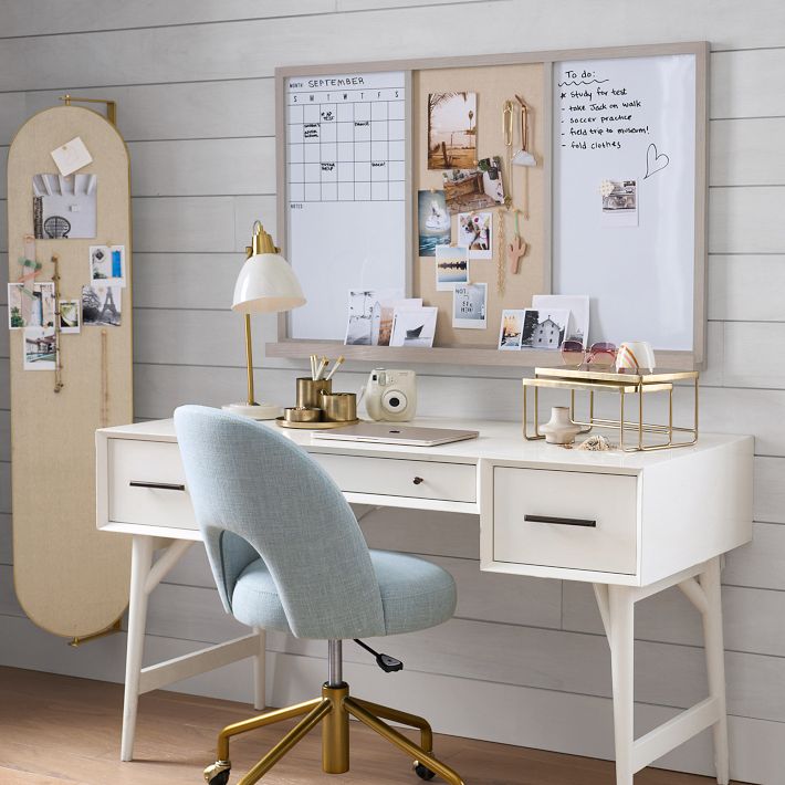 Swivel Pinboard Decorative Mirror | Pottery Barn Teen