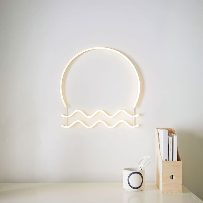 Sun and Waves LED Wall Light | Pottery Barn Teen