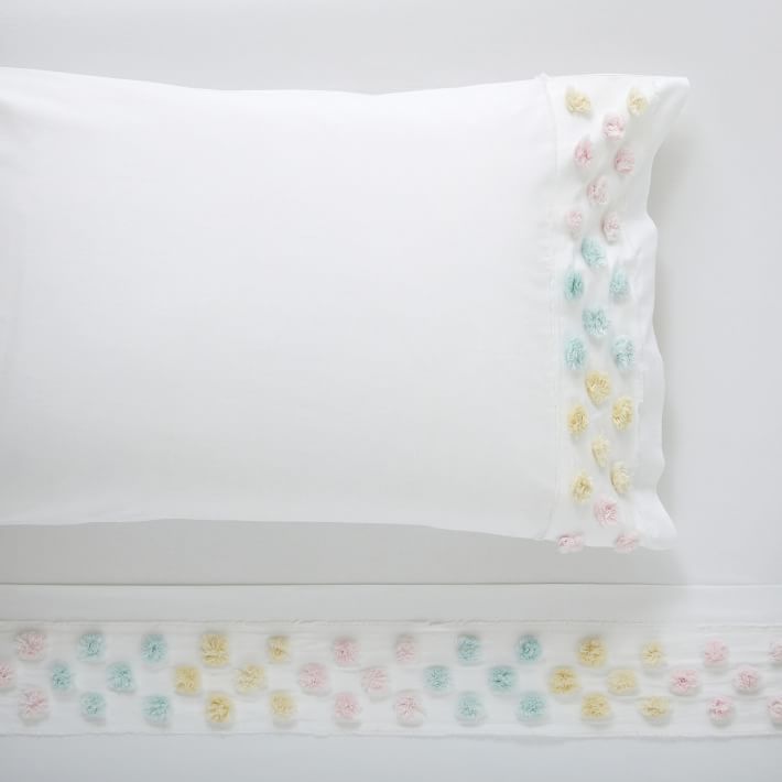 Pretty Pom Teen Sheet Set | Pottery Barn Teen