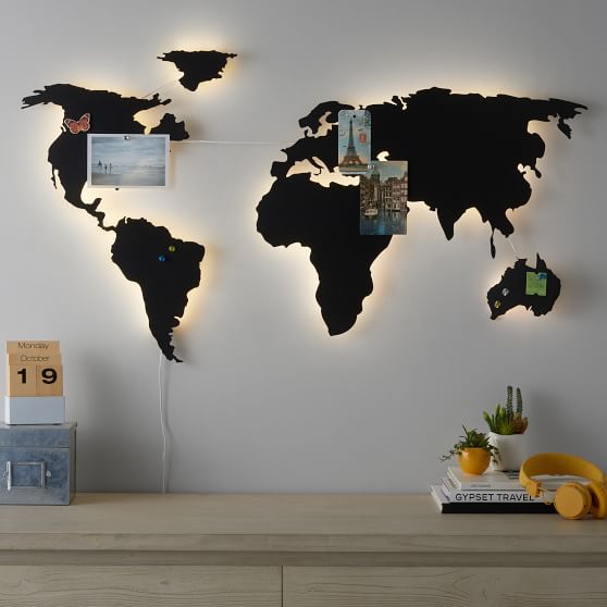 Light Up World Map | Pottery Barn Teen