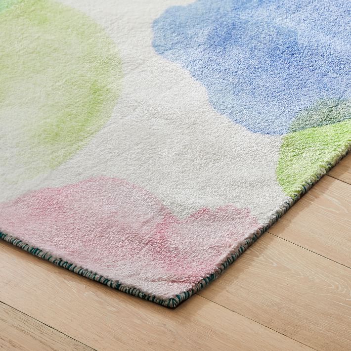 Watercolor Dot Performance Rug | Pottery Barn Teen