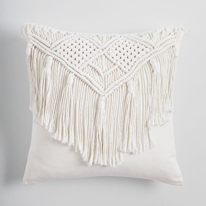 Maya Macrame Pillow Cover | Pottery Barn Teen