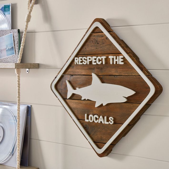 Reclaimed Wood Surf Art Sign | Pottery Barn Teen