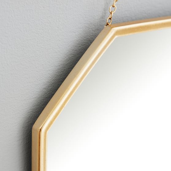 Gold Metal Framed Hanging Mirror | Pottery Barn Teen