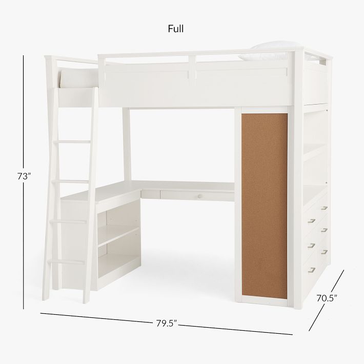 Sleep & Study® Dresser Loft Bed | Pottery Barn Teen