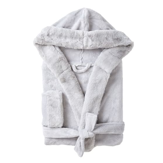 Faux-Bunny Fur Trim Robe | Pottery Barn Teen