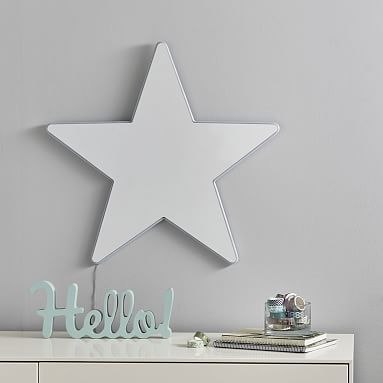 Framed LED Star Mirror | Pottery Barn Teen