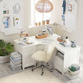 Beadboard Smart™ Corner Desk | Pottery Barn Teen
