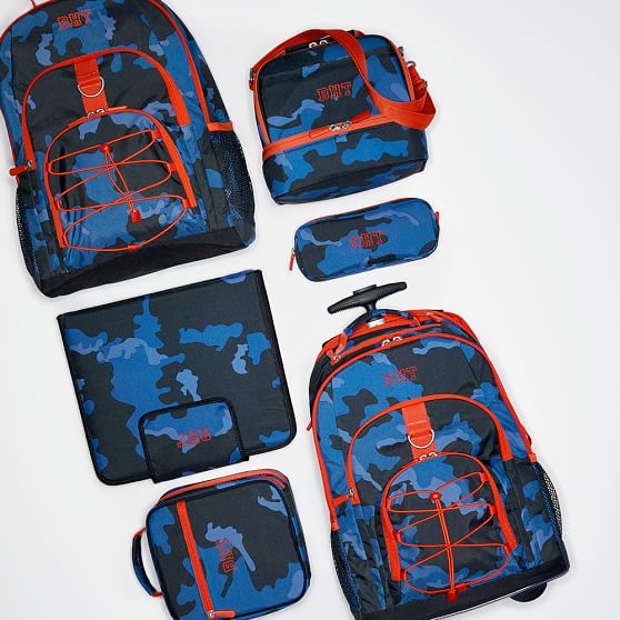 Blue Camo Rolling Backpack For Teens | Pottery Barn Teen