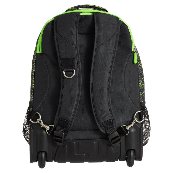 Green Static Rolling Backpack For Teens | Pottery Barn Teen