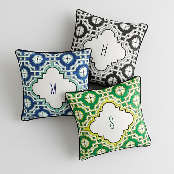Grace Geo Monogram Pillow Cover | Pottery Barn Teen