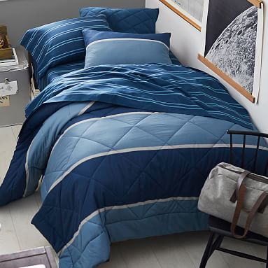 Aiden Stripe Deluxe Comforter Set | Dorm Bundle | Pottery Barn Teen