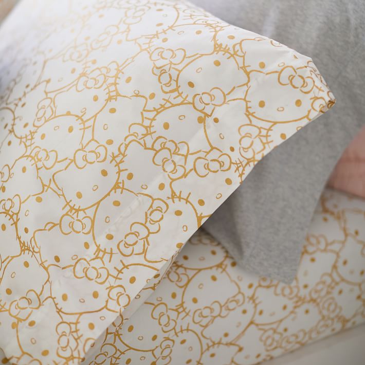 Hello Kitty® Metallic Teen Sheet Set | Pottery Barn Teen