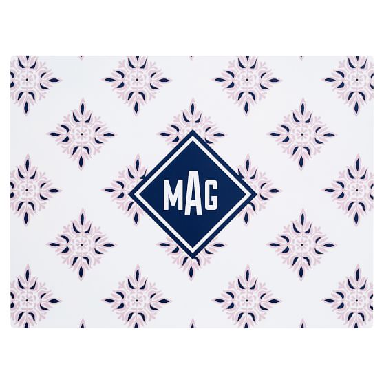 Preppy Tile Personalized Desk Mat | Dorm Desk Decor | Pottery Barn Teen