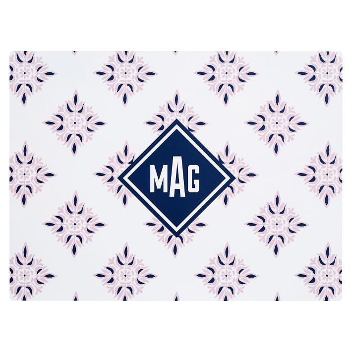 Preppy Tile Personalized Desk Mat | Dorm Desk Decor | Pottery Barn Teen