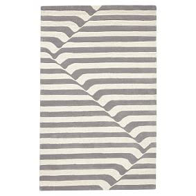 Gray Modern Stripe Rug | Teen Rug | Pottery Barn Teen