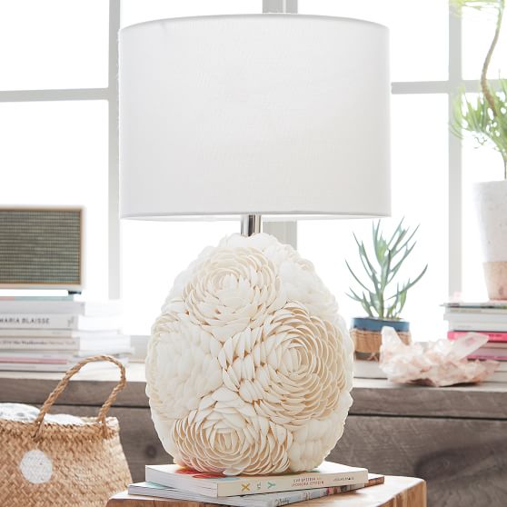 Shell Floral Double Bulb Table Lamp | Teen Lamp | Pottery Barn Teen
