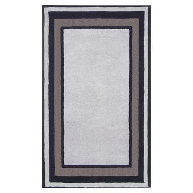 Navy Blue Sideline Border Rug | Teen Rug | Pottery Barn Teen