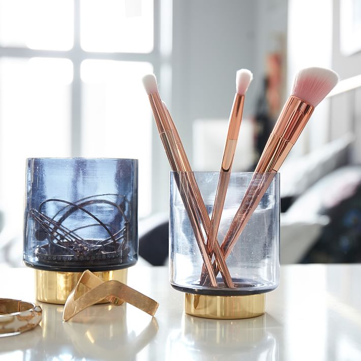 Cool Blue Beauty Cups, Set of 2 | Jewelry Storage | Pottery Barn Teen