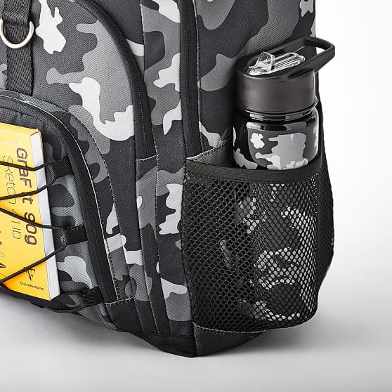 Blue/Navy Rugby Stripe Rolling Backpack For Teens | Pottery Barn Teen