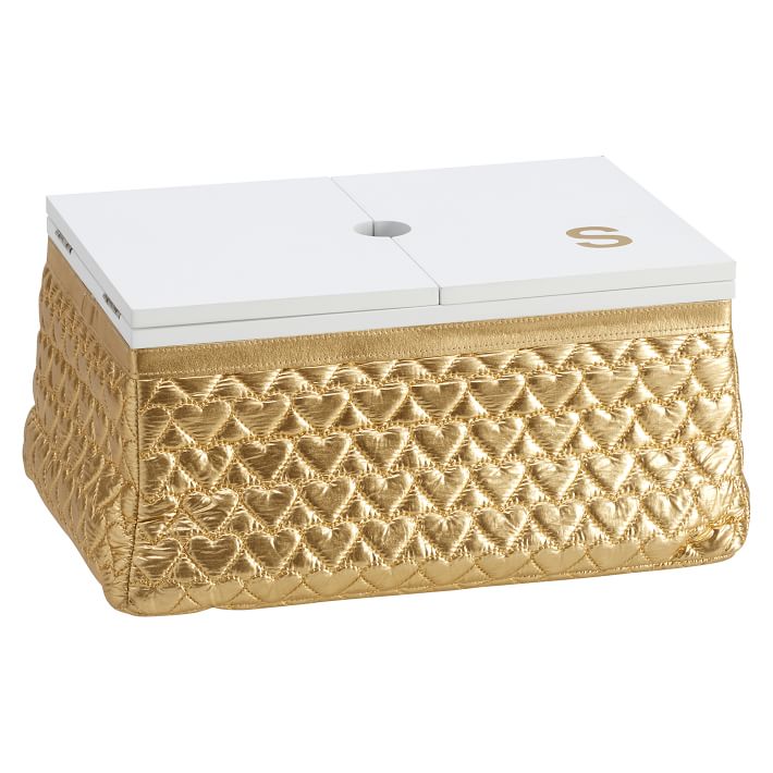 Quilted Metallic Mani/Pedi Lap Desk | Pottery Barn Teen