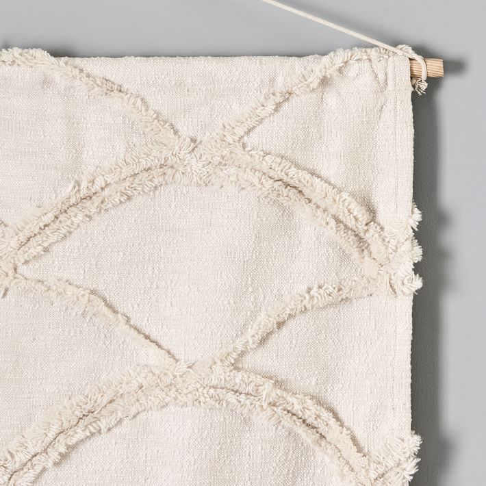 Cream Textured Scallop Wall Hanging | Wall Decor | Pottery Barn Teen