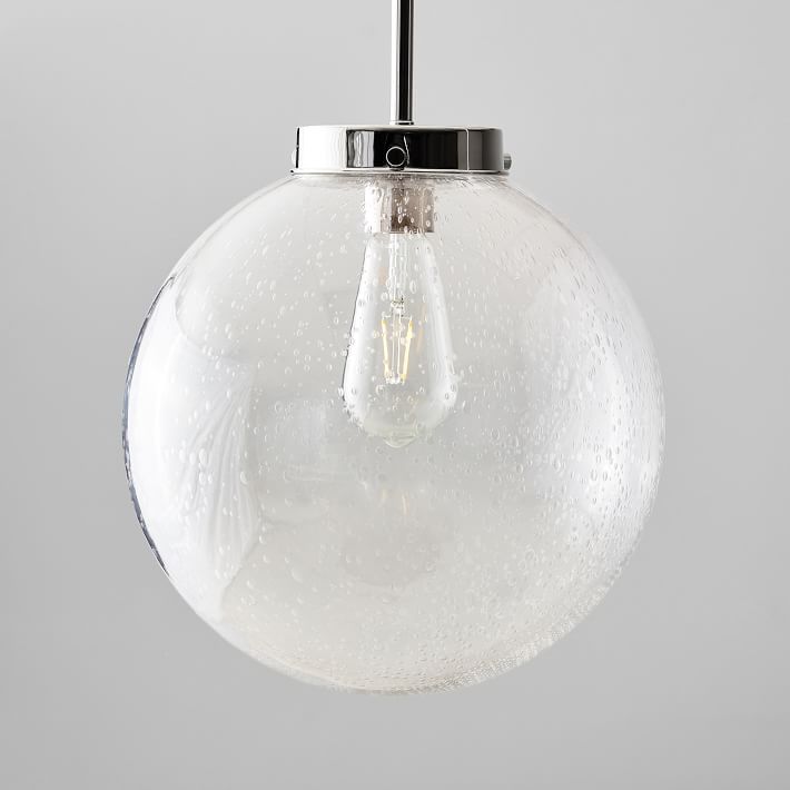 Adjustable Textured Glass Bedroom Pendant Light | Pottery Barn Teen