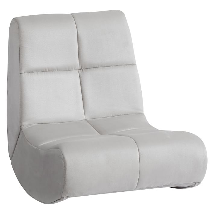 Gray Suede Mini Rocker Speakerless Chair | Lounge Chair | Pottery Barn Teen