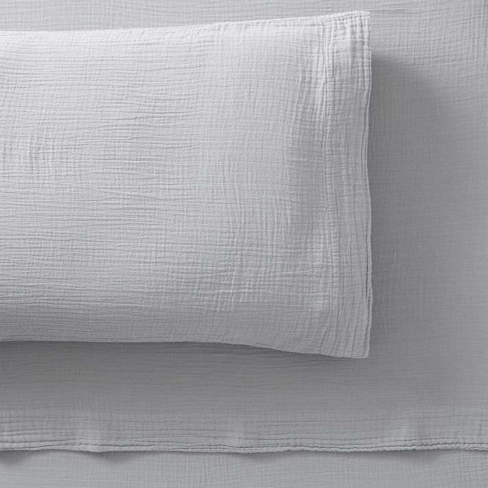 Organic Crinkle Cotton Twin XL Sheets | Pottery Barn Teen