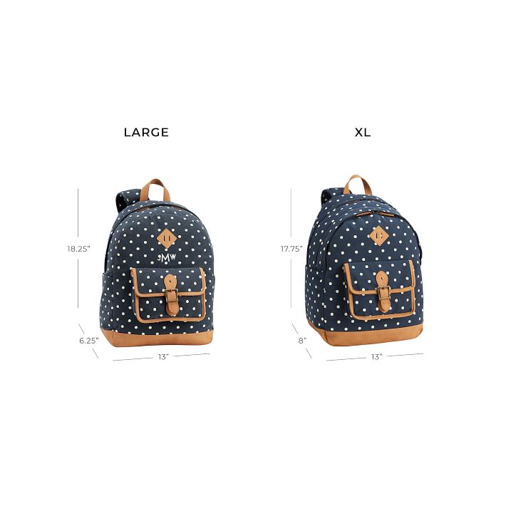 Navy Polka Dot Teen Backpack | Pottery Barn Teen