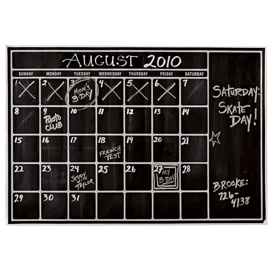 Chalk Calendar Wall Decal | Pottery Barn Teen