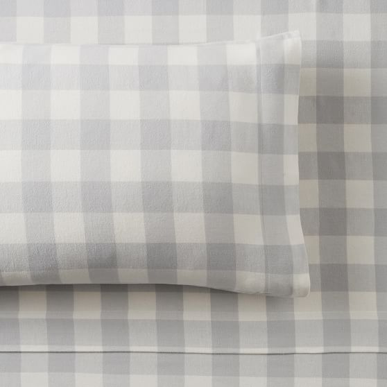 Buffalo Check Organic Flannel Girls Sheet Set | Sale | Pottery Barn Teen